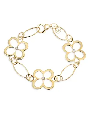 L. KLEIN 18k Yellow Fiore Diamond Bracelet
