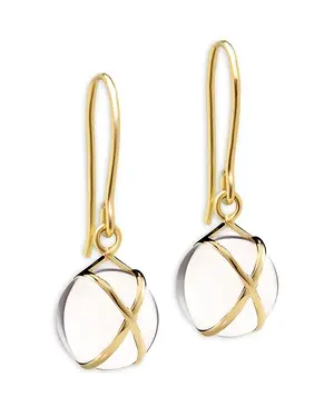 L. KLEIN 18k Yellow Prisma Quartz Drop Earrings - Gold