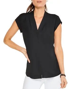 NIC+ZOE Cap-sleeve Top - Black Onyx