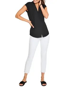 NIC+ZOE Cap-sleeve Top - Black Onyx