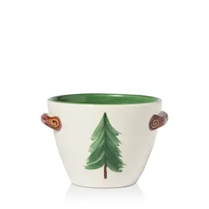 VIETRI Old St. Nick With Popcorn Serving Bowl