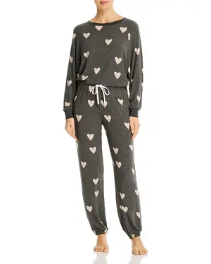 Honeydew Intimates Star Seeker Pajama Set - Black/heart