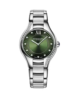 RAYMOND WEIL Noemia Diamond Watch - Green/silver