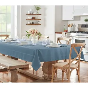 ELRENE HOME FASHIONS Elegance Plaid Jacquard Tablecloth, 60 X 102 - Blu Shadow
