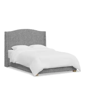 SKYLINE FURNITURE Sparrow & Wren Amalia Bed In Plush Boucle, Full Gray