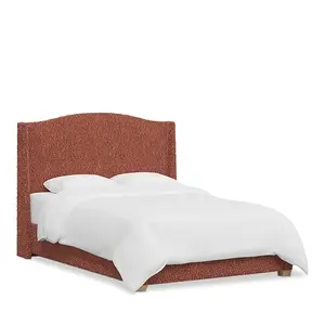 SKYLINE FURNITURE Sparrow & Wren Amalia Bed In Plush Boucle, Queen Brick