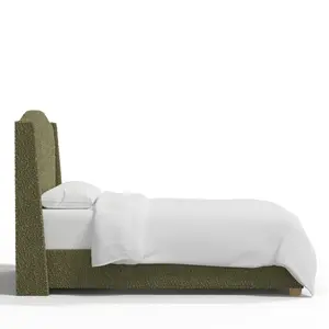 SKYLINE FURNITURE Sparrow & Wren Amalia Bed In Plush Boucle, Queen - Grass