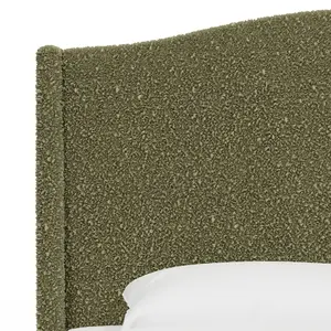 SKYLINE FURNITURE Sparrow & Wren Amalia Bed In Plush Boucle, Queen - Grass