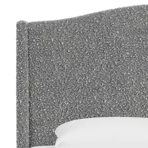 SKYLINE FURNITURE Sparrow & Wren Amalia Bed In Plush Boucle, Twin - Gray