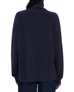 Whistles Cashmere Turtleneck Sweater - Navy