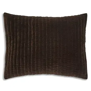 JOHN ROBSHAW Velvet Quilted King Sham - Coffee