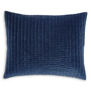 JOHN ROBSHAW Velvet Quilted King Sham Indigo