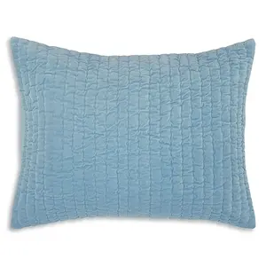 JOHN ROBSHAW Velvet Quilted King Sham - Light Indigo