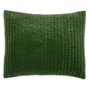 JOHN ROBSHAW Velvet Quilted King Sham Moss