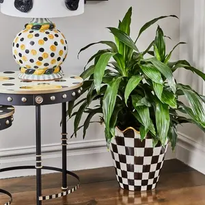 MACKENZIE-CHILDS Courtly Check Jumbo Garden Pot