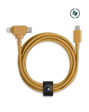 14TH & UNION Belt Cable Duo Usb-c To Usb-c Lightning - Kraft