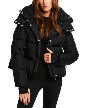 Sam. Jordy Hooded Puffer Coat - Black
