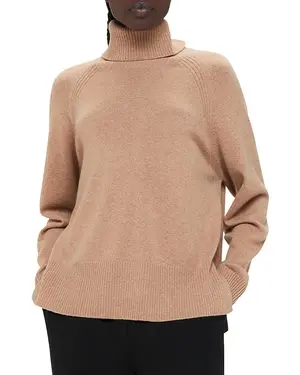 Drop Shoulder Turtleneck Sweaters