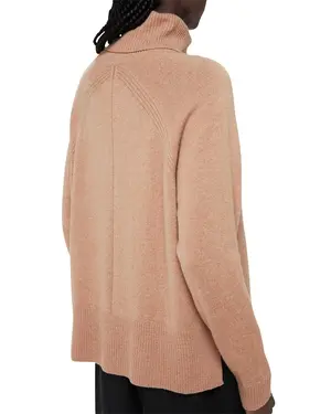 Whistles Cashmere Turtleneck Sweater - Camel