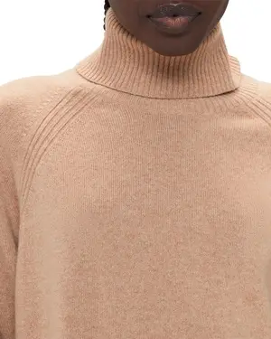 Whistles Cashmere Turtleneck Sweater - Camel