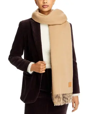 Vince Double Face Cashmere Scarf Camel