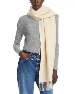 Vince Double Face Cashmere Scarf Ivory