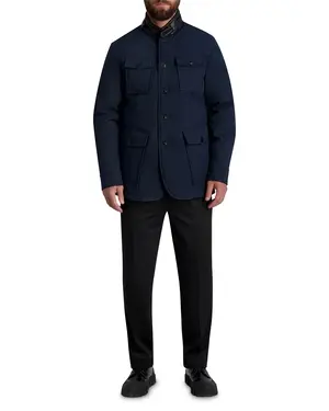 Karl Lagerfeld Paris Puffer Blazer - Navy