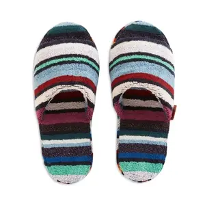 Missoni Chandler Metallic Stripe Slippers - Blue Multi