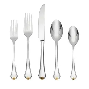 HUDSON PARK COLLECTION Laurel 42-piece Flatware Set Exclusive - Gold