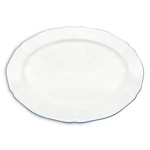 TWIG NEW YORK Amelie 14 Oval Platter - Blue/white