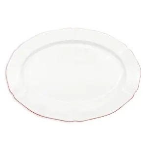 TWIG NEW YORK Amelie 14 Oval Platter - Pink/white