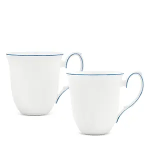 TWIG NEW YORK Amelie Mug, Set Of 2 - Blue/white