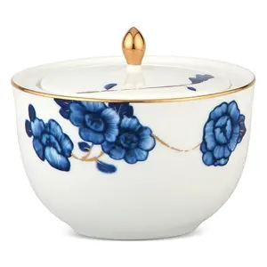 Prouna Emperor Flower Covered Sugar Bowl - Blue