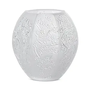 Lalique Sakura Vase, Small - Clear