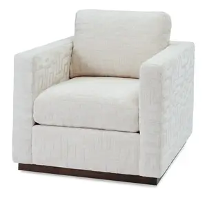MASSOUD Mansfield Swivel Chair - Grecian Pearl