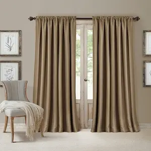 ELRENE HOME FASHIONS All Seasons Blackout Curtain Panel, 52 X 84 - Antique Gold
