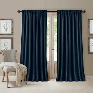 ELRENE HOME FASHIONS All Seasons Blackout Curtain Panel, 52 X 84 Navy