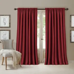 ELRENE HOME FASHIONS All Seasons Blackout Curtain Panel, 52 X 84 - Rouge