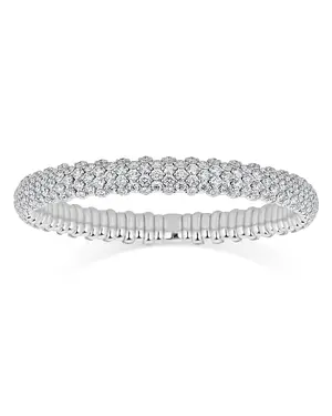 ZYDO 18k Gold Diamond Domed Bracelet - White