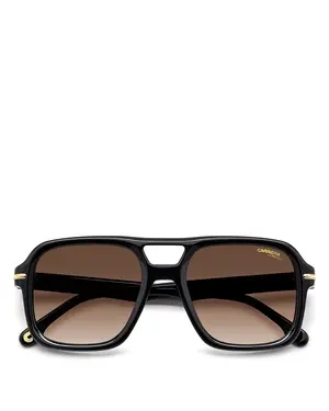 Carrera Eyewear Square Aviator Sunglasses - Black/brown Gradient