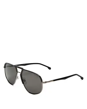 Carrera Eyewear Carrera 60mm Aviator Sunglasses Black/gray Solid