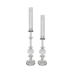 TIZO Medium Crystal Ball & Shade Candleholder - Clear