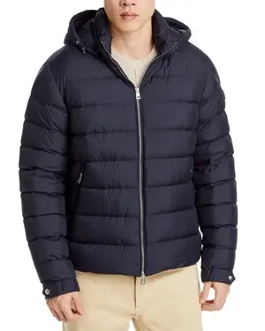 Moncler Arneb Hooded Down Puffer Jacket - Navy