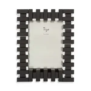 TIZO Black Crystal Glass Frame, 4 X 6 - Brown