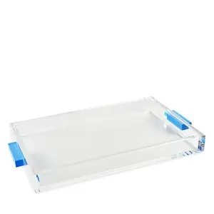 TIZO Clear Tray With Blue Handles - No Color