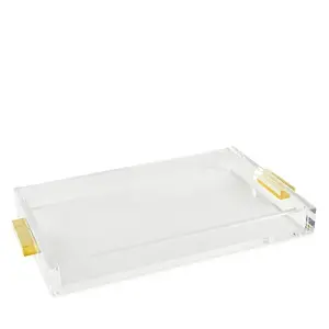 TIZO Clear Tray With Gold Handles - No Color