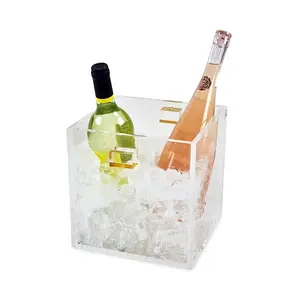 TIZO Clear Wine Cooler With Gold Handles - No Color