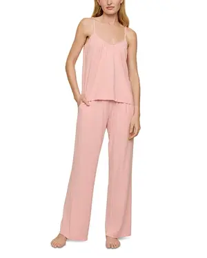 Eberjey Gisele Cami & Pant Pajama Set - Silver Pink