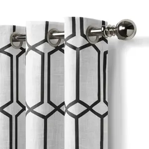 ELRENE HOME FASHIONS Kaiden Geometric Curtain Panel, 52 X 84