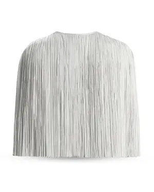 Herve Leger Fringe Cape - Alabaster